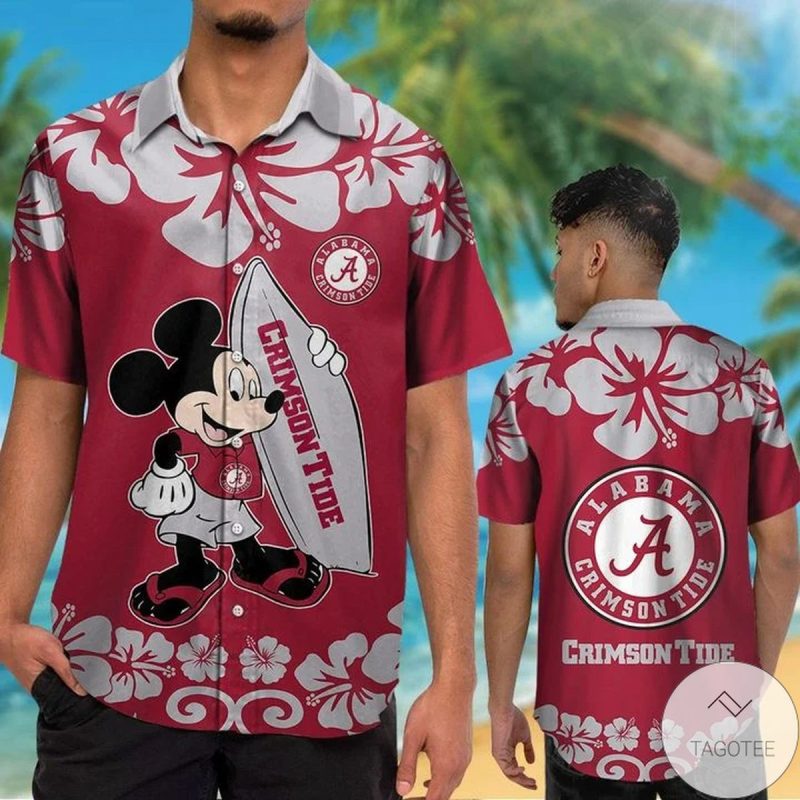 Alabama Crimson Tide & Mickey Mouse Hawaiian Shirt - Hot Sale 2024