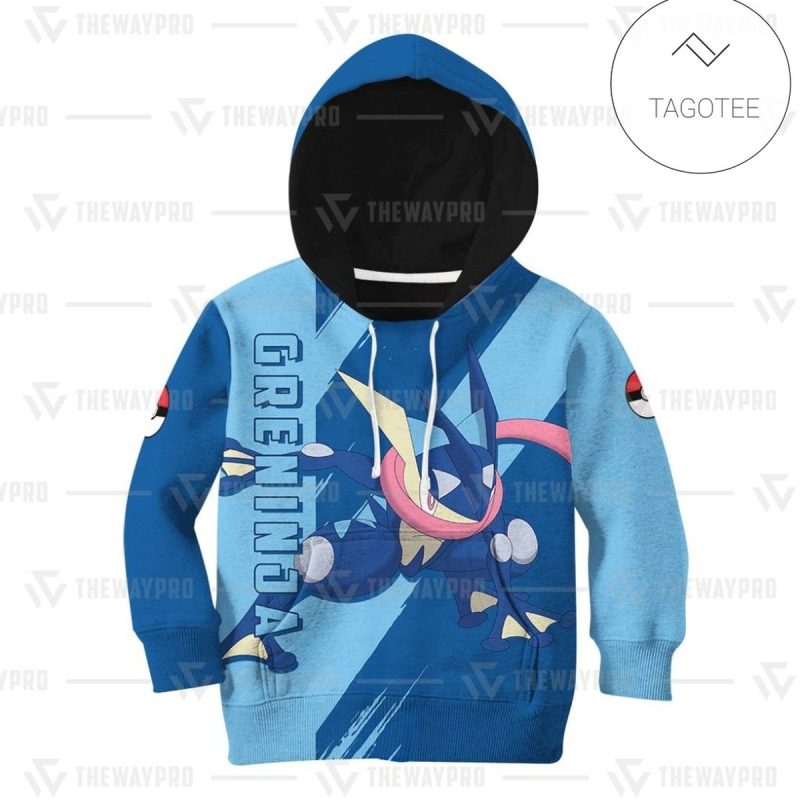 Anime Pokemon Greninja 3D Kid Hoodie Apparel - Hot Sale 2026