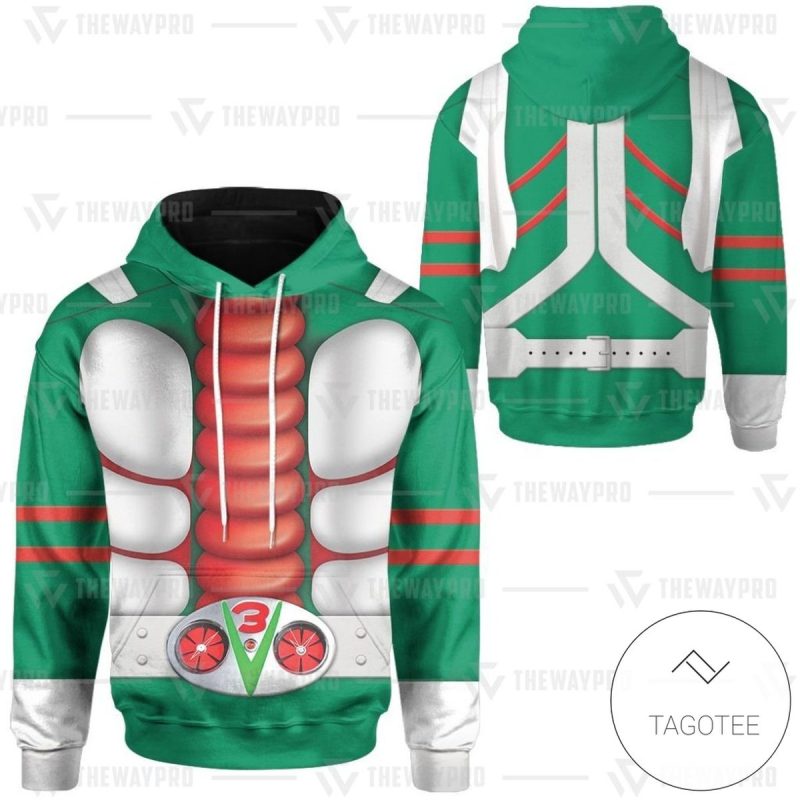 Kamen Rider Black Rx Kamen Rider V3 Custom Hoodie - Hot Sale 2025