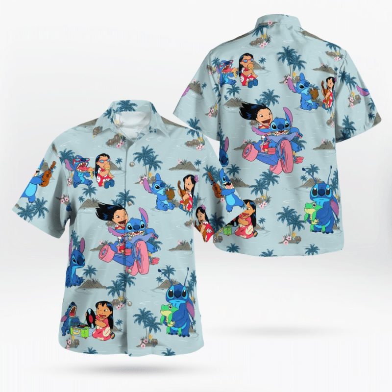 Stitch And Lilo Hawaiian Shirt - Hot Sale 2025